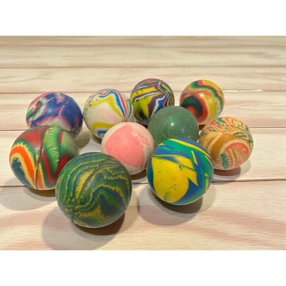 Vintage | Toys | Vintage Multicolor Swirl Bouncy Ball Lot Of Retro ...